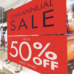 Window Signs. Adhesive Vinyl and Clings.