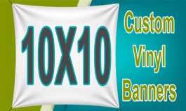 10'wx10'h Custom Banner (120"wx120"h) | Free Hems and Grommets ...