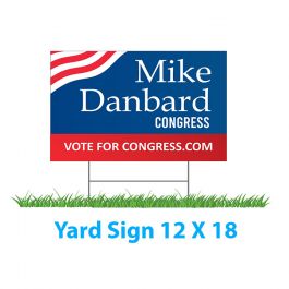 YARD SIGN 18 INCHES X 12 INCHES Light and portable full color UV ...