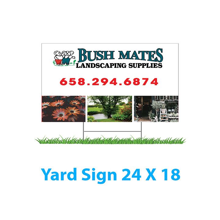 YARD SIGN 48" X 36" Light and portable full color UV printed Yard Sign ...